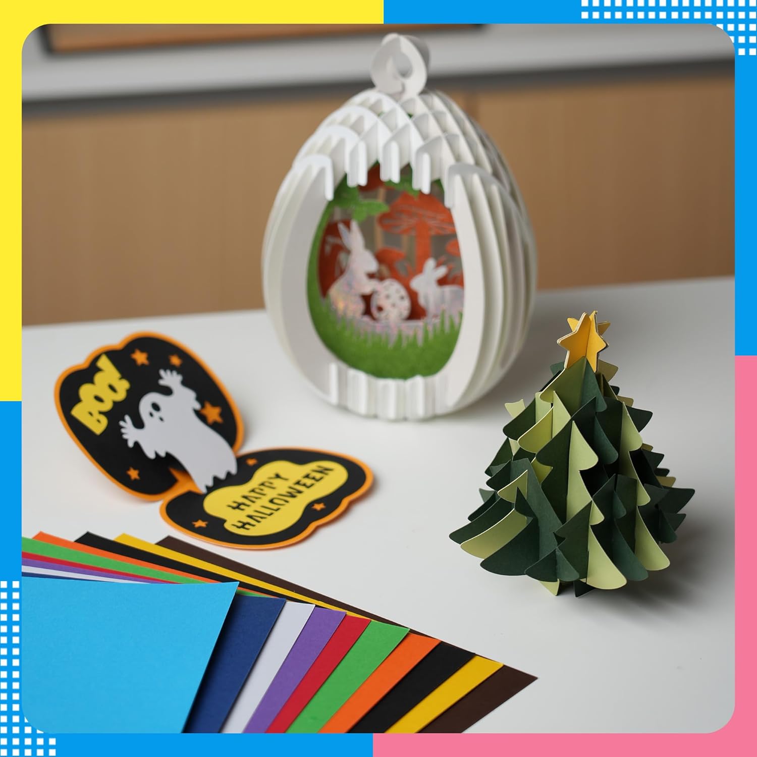 20 Sheets Colored Card stock Paper Compatible, Likcut Cutting Machine,